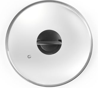 Ibili Deckel mit Poinee-Piante, Glas, durchsichtig, 18 x 18 x 3 cm, Beige