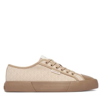 Calvin Klein Sneakers aus Stoff Calvin Klein Vulc Low Laceup Aop Canvas HW0HW03142 Beige