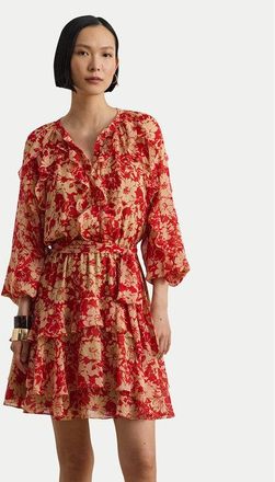 Lauren Ralph Lauren Sommerkleid 200P08669001 Rot Regular Fit