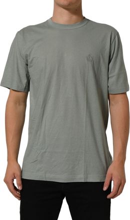 Dolce & Gabbana Mens Green Cotton Short Sleeve Crew Neck T-Shirt