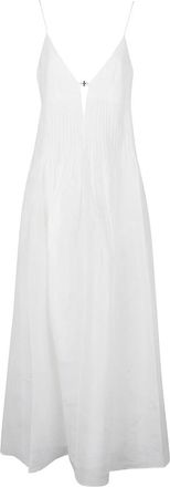 Tory Burch Femme, Robes, Blanc, Taille: 38 FR Robe en lin