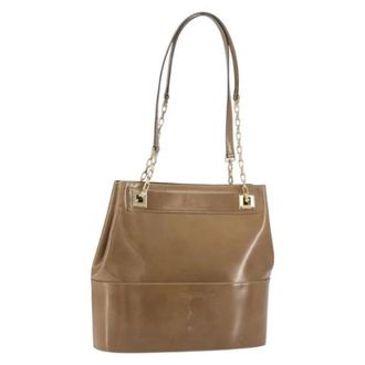 Ferragamo Sac bandouli&egrave;re en toile enduite Pre-owned - Femme - Pre-owned - Brun - Taille: ONE Size