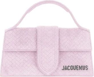 Jacquemus Crossbody Bags - Structured Suede Handbag With Geometric Pattern - Gr. unisize - in Lila - f&uuml;r Damen