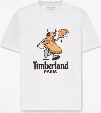 Timberland All Gender Paris Kurzarm-T-Shirt in Wei&szlig;, Wei&szlig;, Gr&ouml;&szlig;e