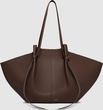 Yuzefi Sac Large Mochi Cuir Grainé Espresso