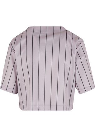 Karl Kani Kurzarmshirt Karl Kani Karl Kani OG Star Logo Crop Pinstripe Baseball Shirt (1-tlg)