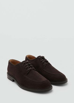 Mango Chaussures costume cuir su&egrave;de marron - Homme - 39 - MANGO MAN