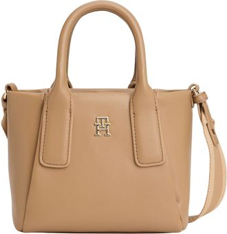 Tommy Hilfiger Damen Th Essential Mini Tote Aw0aw18371 Tragetasche, Khaki (Safari Canvas)