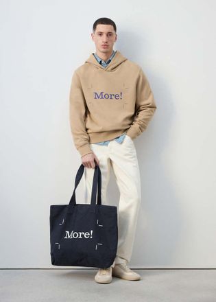 Mango Sac cabas en toile 100 % coton bleu marine - Homme - Taille unique - MANGO MAN