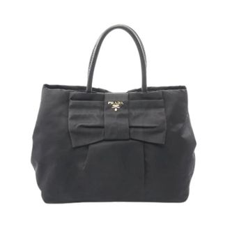 Prada Pre-owned Tessuto Fiocco Sac &agrave; main en nylon et cuir - Femme - Pre-owned - Noir - Taille: ONE Size