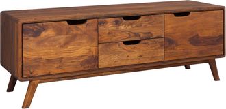 Massivmoebel24 Credenza In Legno Di Sheesham / Palissandro 134x40x49 Noce Laccato Malm&ouml; 2 102