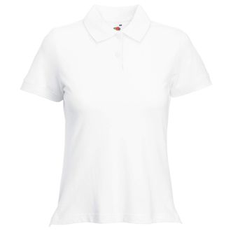 Fruit Of The Loom Polo Lady-Fit - Farbe: White - Größe: XXL