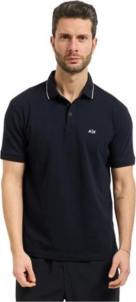 A|X Armani Exchange Homme, Tops, Bleu, Taille: 2XL Polo slim fit avec logo et liser&eacute;