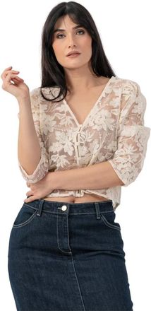 Kocca Femme, Blouses et Chemises, Beige, Taille: 44 FR Maglia in pizzo ricamato