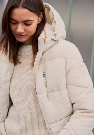 Cecil Fellimitatjacke mit Kapuze