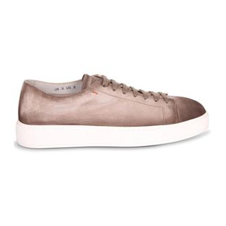 Santoni Nubuck Low-Top Sneaker - - Shoes - Herren - Beige - 41 EU