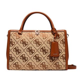 Guess Audrey Logo Girlfriend Satchel - - Bags - Damen - Braun - ONE SIZE