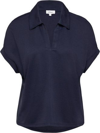 s.Oliver Kurzarmshirt T-Shirt Verk&uuml;rztes Shirt mit Polokragen
