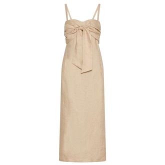 Marella Femme, Robes, Beige, Taille: 38 FR Robe Mi-longue