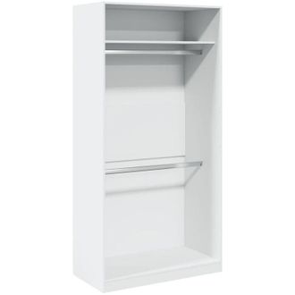 vidaXL Vidaxl - Kleiderschrank Wei&szlig; 100x50x200 cm Holzwerkstoff