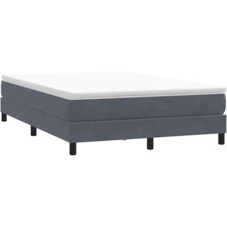 vidaXL Boxspringbett ohne Matratze Dunkelgrau 160x220 cm Samt vidaXL
