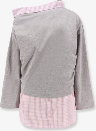 Dries Van Noten Cotton sweatshirt with contrasting shirt detail - DRIES VAN NOTEN - gender_Woman