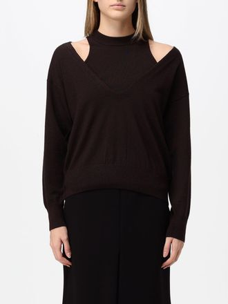 Meimeij Wollpullover mit Rundhalsausschnitt und Cut-Out-Detail an den Schultern