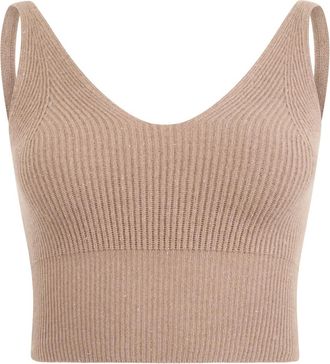 PESERICO Femme, Tops, Gris, Taille: 34 FR D&eacute;bardeur en maille c&ocirc;tel&eacute;e