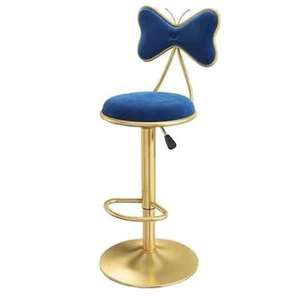 Generic Drehbare Barhocker, h&ouml;henverstellbare Tresenhocker, Esszimmerst&uuml;hle, Samt-Barst&uuml;hle mit geschwungener R&uuml;ckenlehne, K&uuml;cheninsel, Kneipe