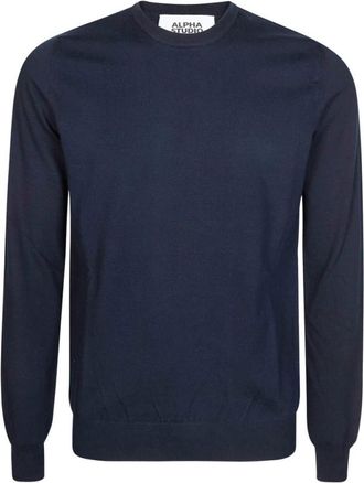 Alpha Studio Homme, Pulls, Bleu, Taille: XL Girocollo M/L