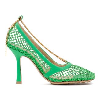 Bottega Veneta Gr&uuml;ne Pumps mit Kettenverzierung - - Shoes - Damen - Gr&uuml;n - 37 1/2 EU