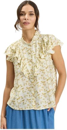 In Front IN Front, Femme, Blouses et Chemises, Jaune, Taille: 40 FR Chemises