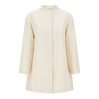 Herno Femme, Vestes, Beige, Taille: 46 FR Manteau En Sequins Voil&eacute;s
