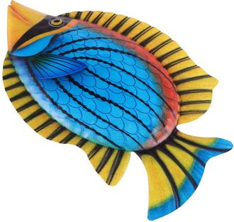 BESPORTBLE VALICLUD Schmiedeeisen Fisch Wandbild als Garten und Hofdeko Kreative Wanddekoration mit Maritimem Design f&uuml;r Innen und Au&szlig;enbereich