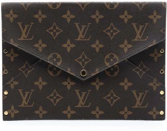Louis Vuitton Clutches - Monogram Rivets Envelope MM - Gr. unisize - in Braun - f&uuml;r Damen