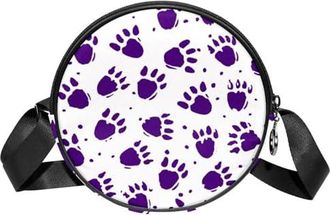 Generic Sac &agrave; bandouli&egrave;re circulaire pour femme, petit sac &agrave; bandouli&egrave;re avec fermeture &eacute;clair, bretelles r&eacute;glables, sac &agrave; main rond d&eacute;contract&eacute; pour femmes e