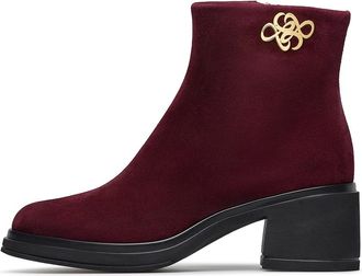 Loriblu Femme, Chaussures, Rouge, Taille: 35 EU Bottines &agrave; Cheville en Daim