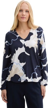 Tom Tailor T-Shirt mit Streifenmuster, Sky Captain Blue, XXXL