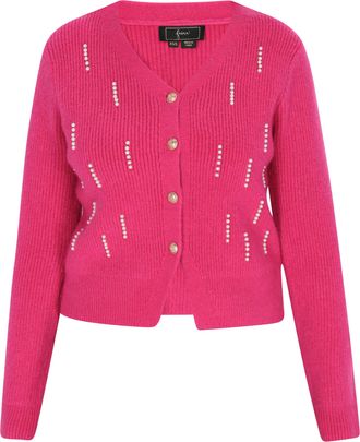 Faina Strickjacke Damen Fuchsie