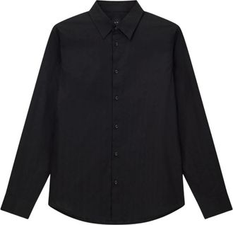 A|X Armani Exchange Homme, Chemises, Noir, Taille: 2XL Chemise Jacquard en Coton Coupe Standard