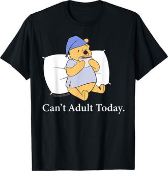 Disney Winnie the Pooh Cant Adult Today Funny Back to Bed T-Shirt