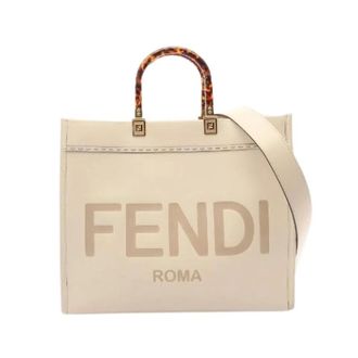 Fendi Pre-owned Sunshine Medium sac cabas 2-en-1 en cuir - Femme - Pre-owned - Beige - Taille: ONE Size