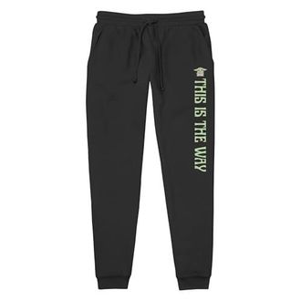 Star Wars Mandalorian Grogu The Way Young Mens Joggers Pantalon de survêtement, Noir, Taille M Homme