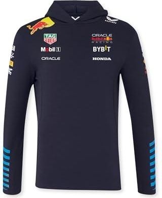 Castore Red Bull Racing Formula One Team - Produit officiel de Formule 1 2024 - Sweat à capuche - Bleu ciel nocturne - Unisexe, Bleu nuit, XXL
