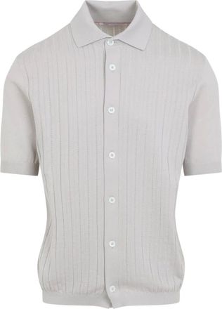 Brunello Cucinelli Homme, Chemises, Gris, Taille: L Short Sleeve Chemises