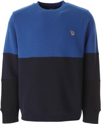 Paul Smith Homme, Sweatshirts et sweats &agrave; capuche, Bleu, Taille: S Double Tone Zebra SweaT-shirt