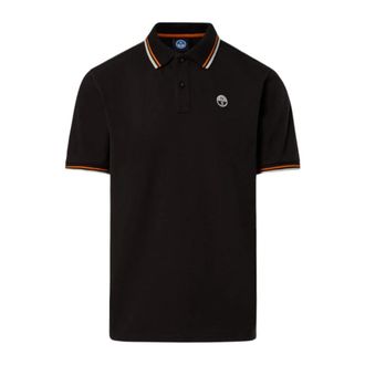 North Sails Polo Shirt mit Logo und Streifen - - Tops - Herren - Schwarzk - XL