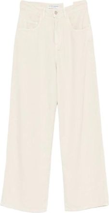 Icon Denim Los Angeles Femme, Jeans, Beige, Taille: W28 Poppy Wide Leg Jeans