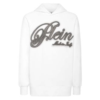 Philipp Plein Homme, Sweatshirts et sweats &agrave; capuche, Blanc, Taille: 2XL Sweat &agrave; capuche Basic Strass Signature
