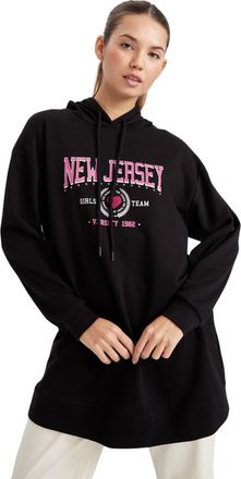 DeFacto Damen Z2075az Tunic Shirt, Schwarz, XXL EU